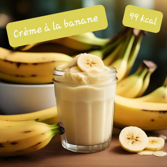 Crème à la banane - Perdre 10 Kilos en 1 an Rééquilibrage Alimentaire